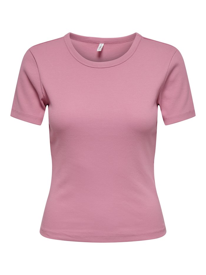 ONLY VAL LIFE O-NECK TOP WILD ROSE - 15369240